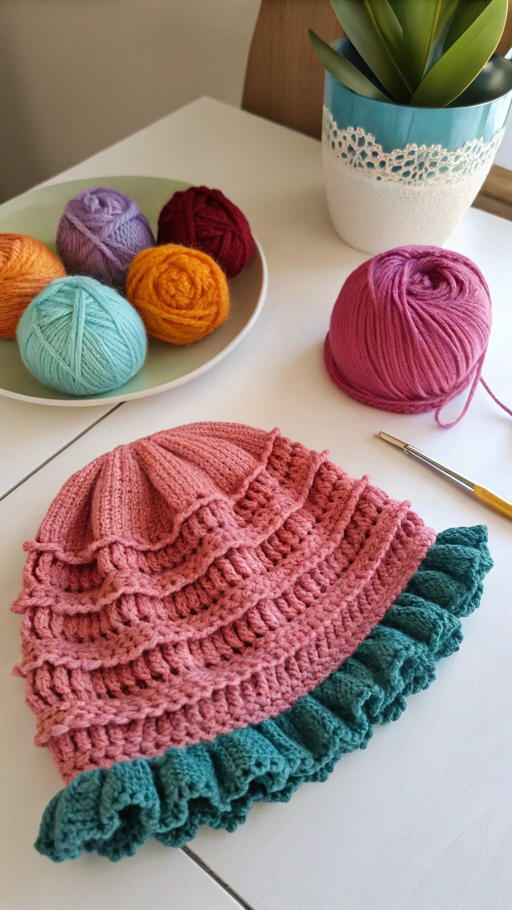 20 Latest Crochet Ruffle Hat Ideas To Try In 2025! - Ask Bart