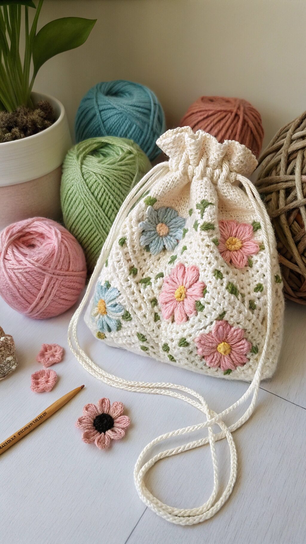 20 Latest Crochet Drawstring Bag Ideas To Try In 2025! - Ask Bart