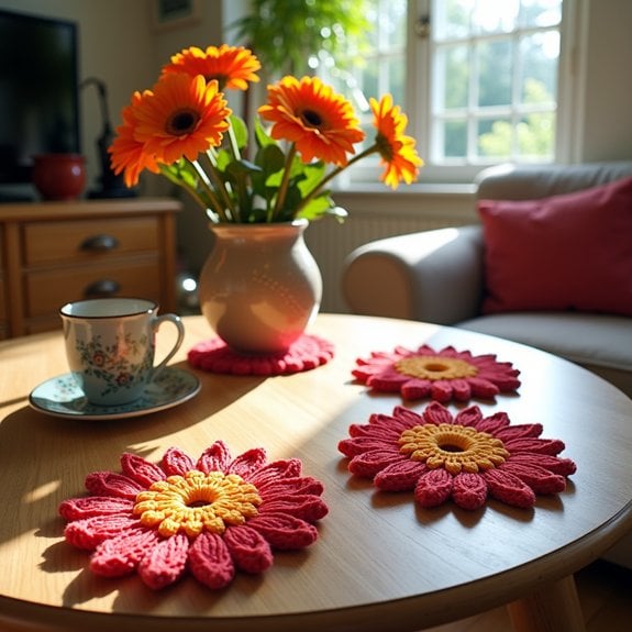 20 Amazing Crochet Flower Coaster Ideas - Ask Bart
