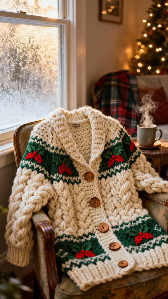 22 Amazing Crochet Christmas Cardigan You Will Love! - Ask Bart