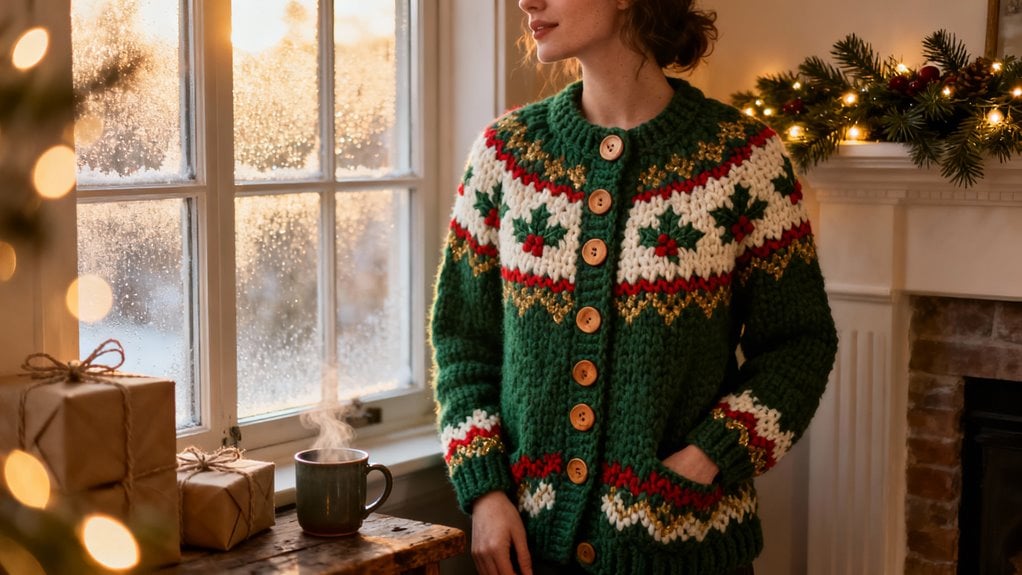 22 Amazing Crochet Christmas Cardigan You Will Love! - Ask Bart