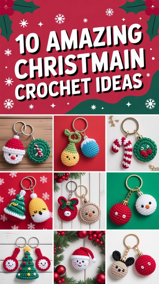 22 Amazing Christmas Keychain Crochet You Will Love! - Ask Bart